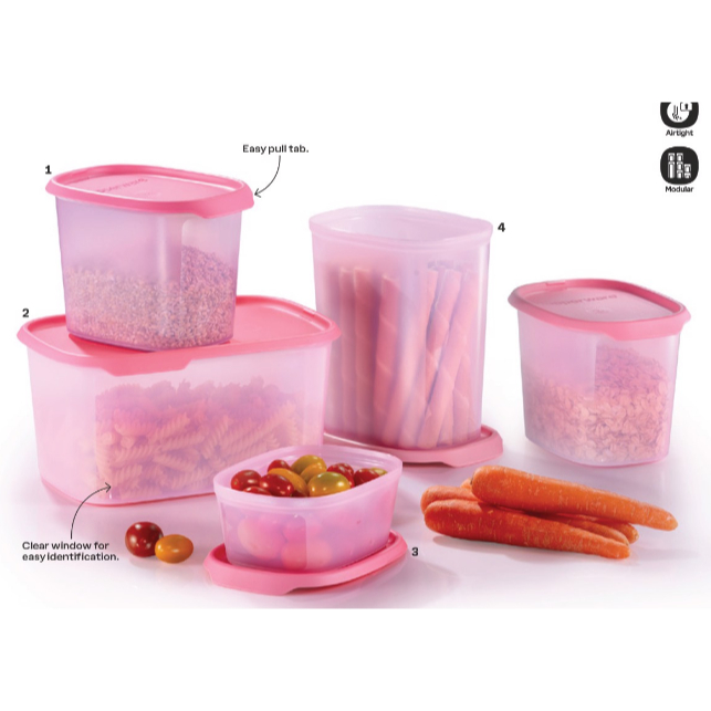 Tupperware One Touch Fresh Basic Set / Oval 540ml / 1.1L / 1.8L / 2.85L GIFT HADIAH | Shopee ...