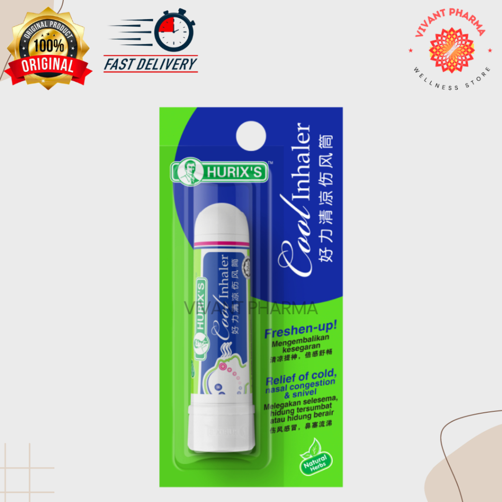 Hurix's Cool Inhaler 2ml (Relief Cold and Freshen Up) | Melegakan ...