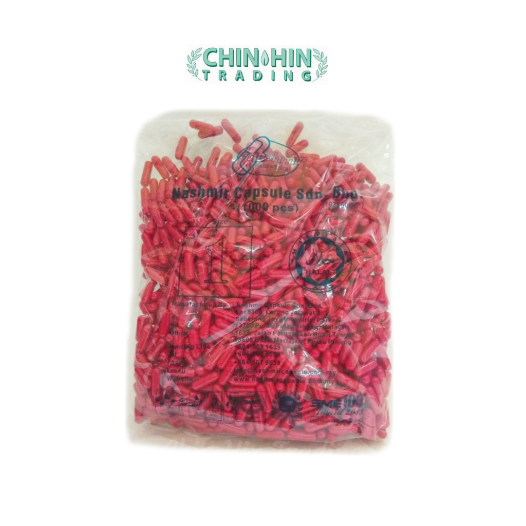 [NASHMIR] Kapsul Kosong 空胶囊 Empty Capsule (color : Red / No. 1 ...