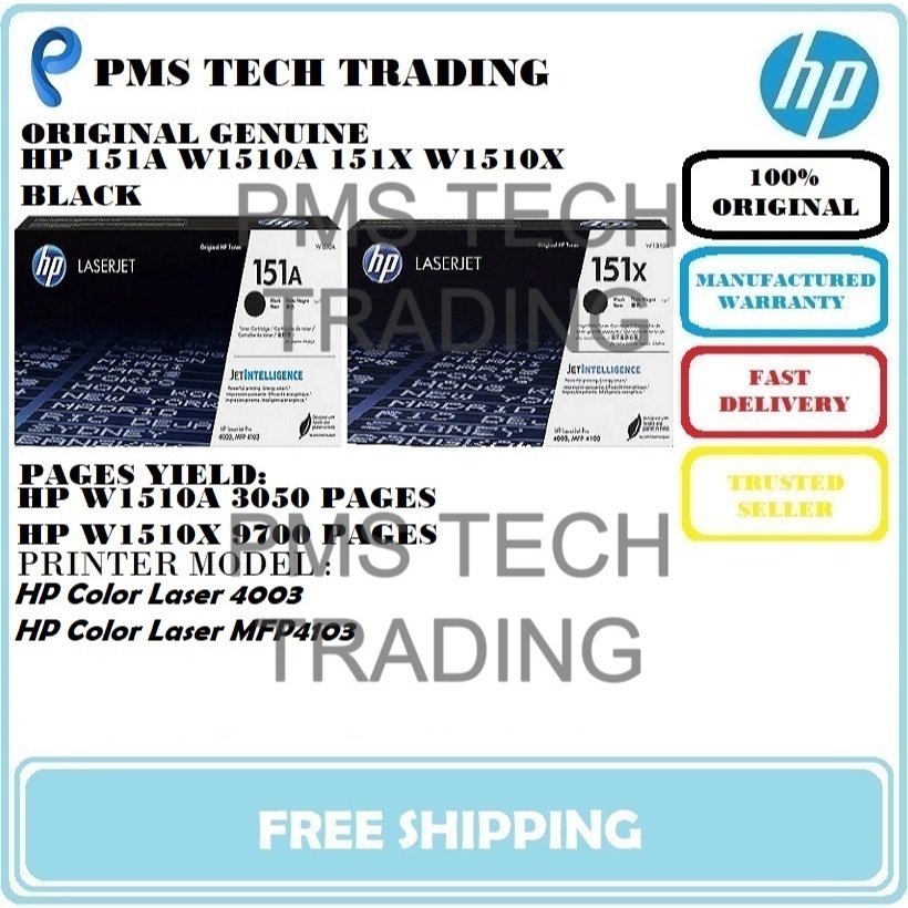 HP ORIGINAL CARTRIDGE 151A W1510A 151X W1510X 4003 MFP4103 | Shopee ...