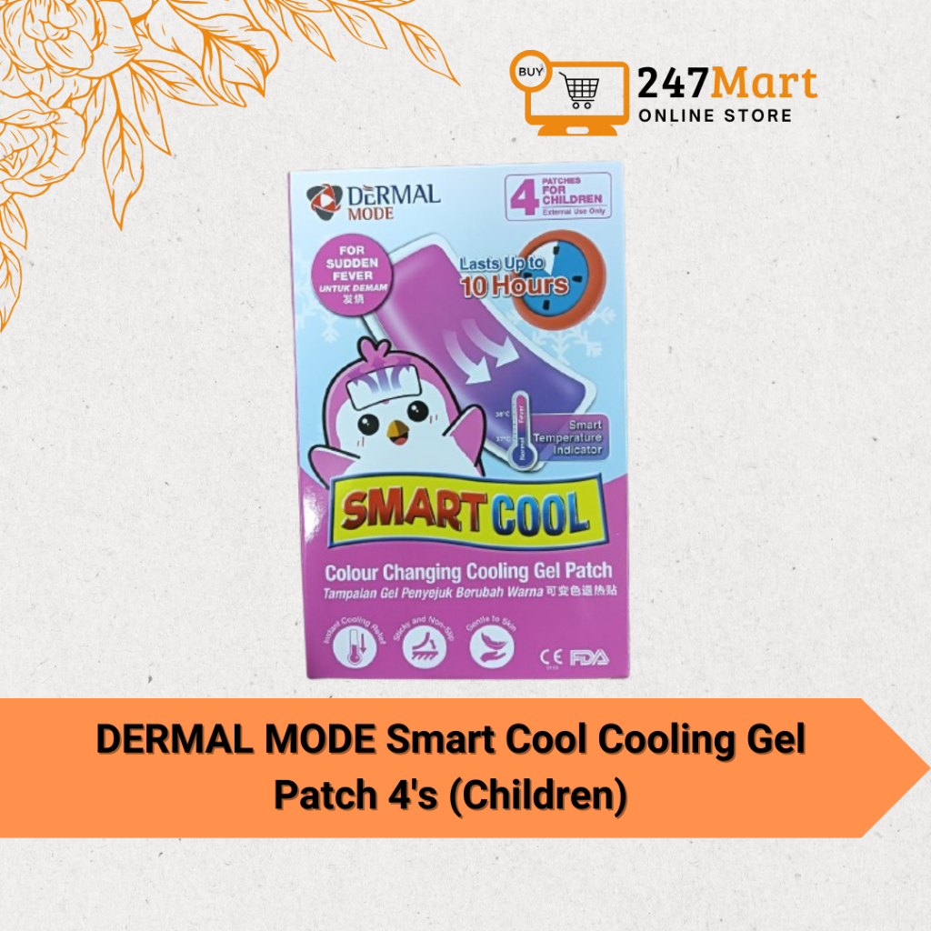 DERMAL MODE Smart Cool Cooling Gel Patch 4's (Adult | Children) - 1bx(4 ...