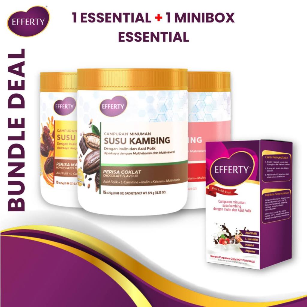 Efferty Susu Kambing Kombo Pek Mini – Perisa Coklat / Strawberi / Madu ...