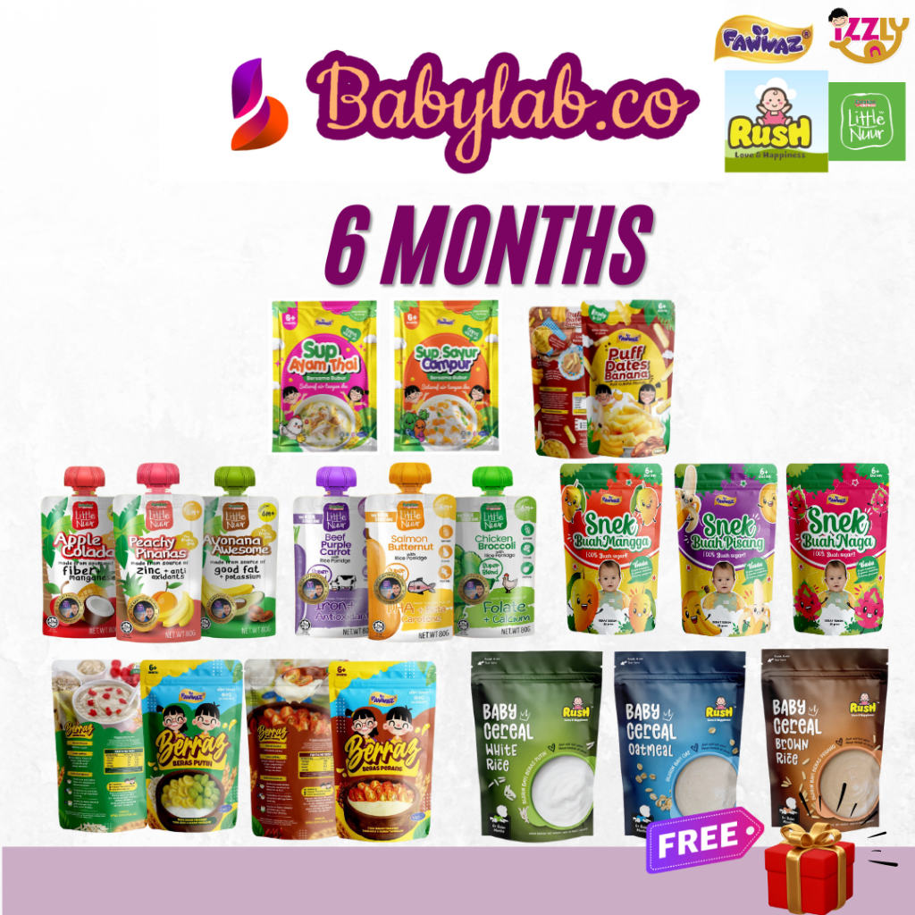 LITTLE NUUR RUSH IZZLY FAWWAZ | BABY FOOD MAKANAN BAYI READY TO EAT ...