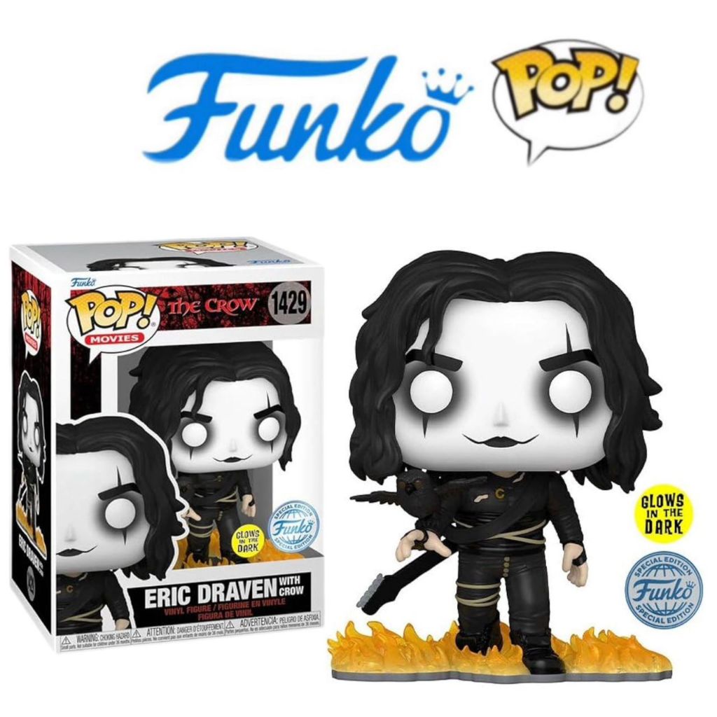 Original Funko Pop Vinyl Movies The Crow 1429 Eric Draven With Crow ...