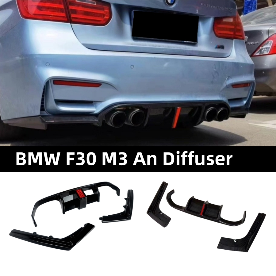 BMW F30 M3 Diffuser AN With Led New Design Rear Lip M3 Bumper Bodykit ...