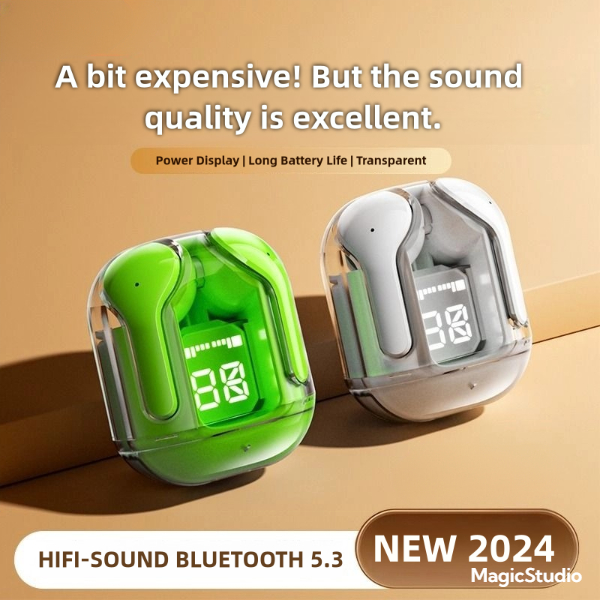 TWS Wireless Transparent In-Ear Earphones | LED Display | Bluetooth 5.3 ...