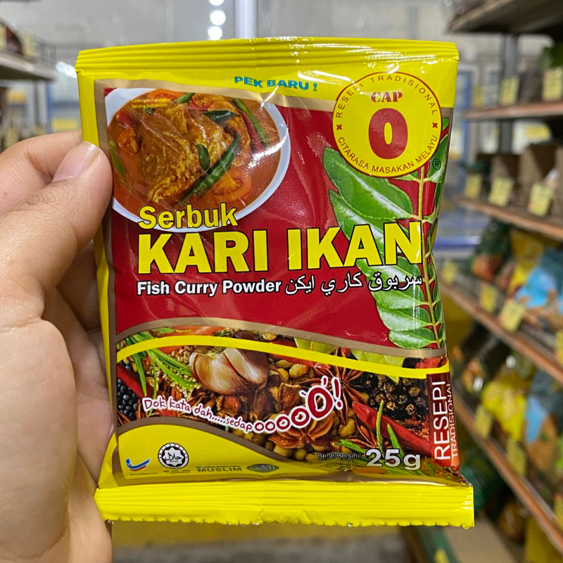 Serbuk Kari Ikan Cap O Fish Curry Powder 25g Ready Stock Halal | Shopee ...