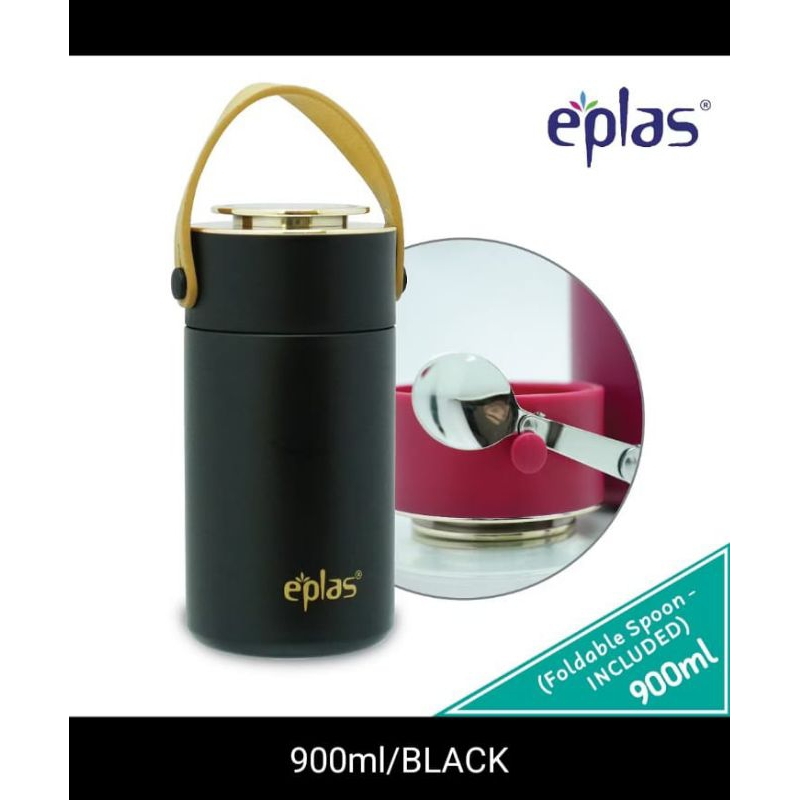 New Eplus thermal food jar 900ml (black) | Shopee Malaysia