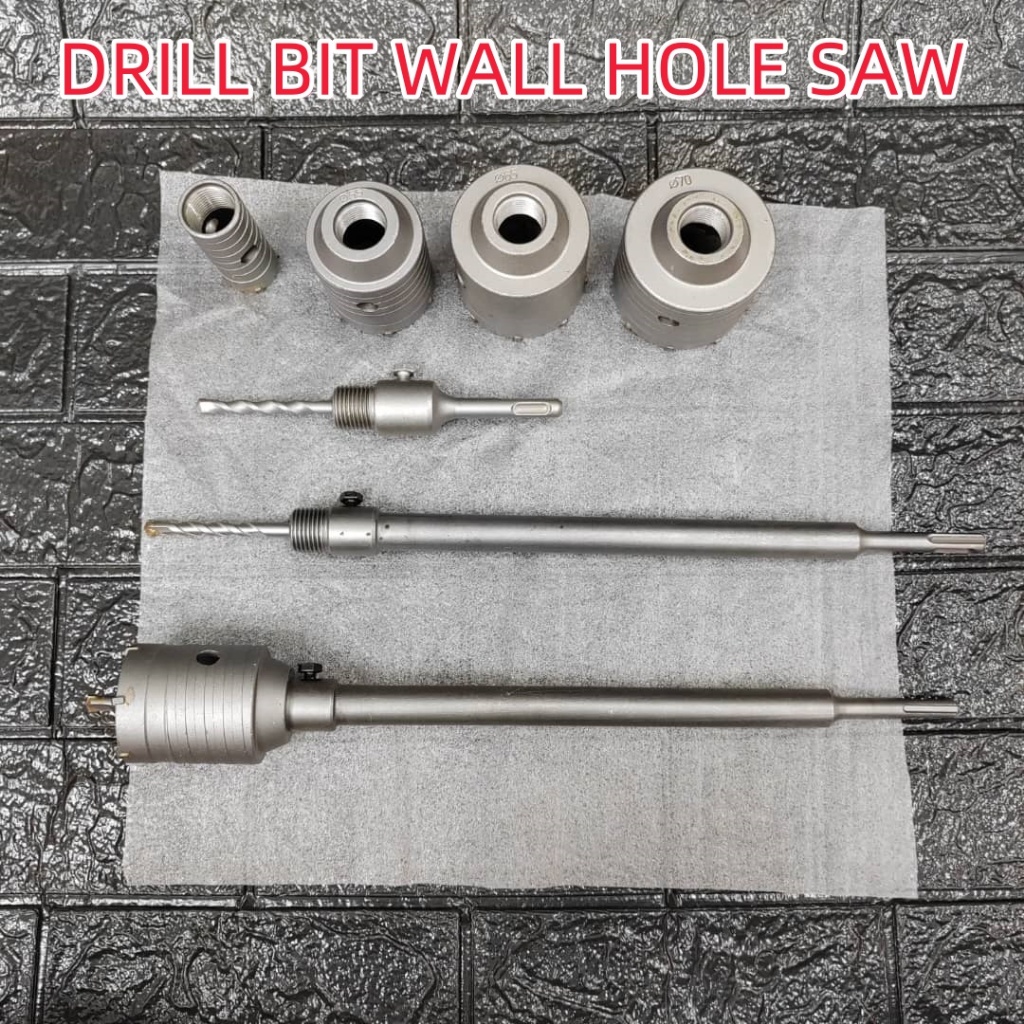 DRILL BIT WALL HOLE SAW TEBUK DINDING KONKRIT BRICK VARIOUS SIZE 30MM ...