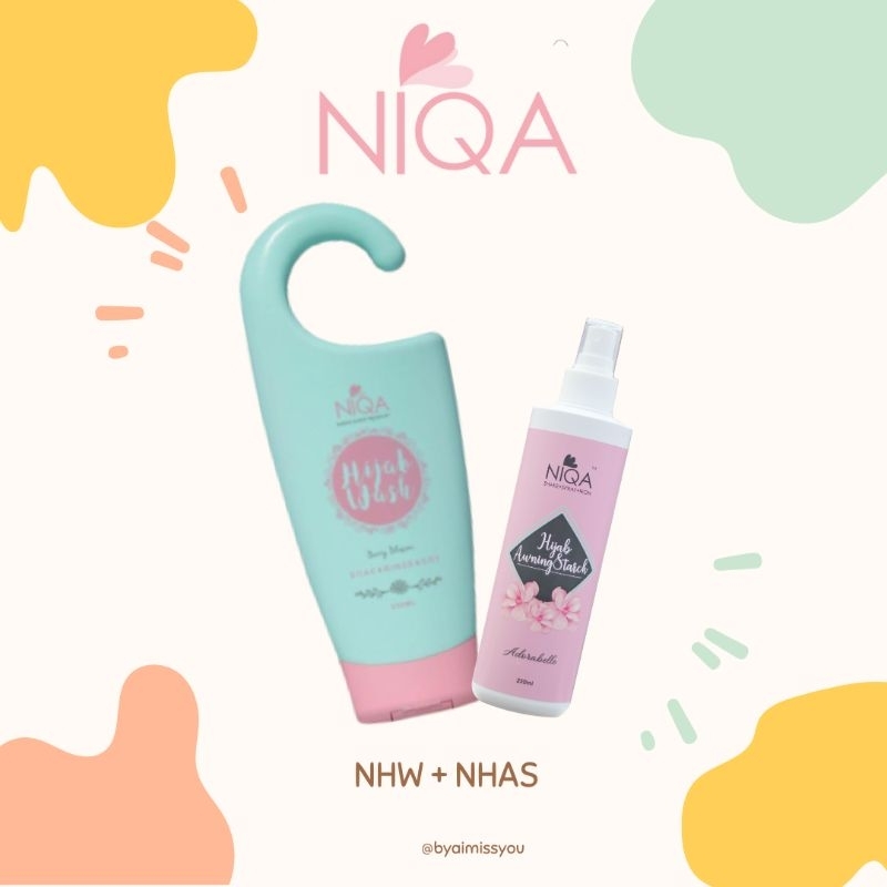 🔥 ORIGINAL HQ🔥 NIQA COMBO HIJAB WASH DETERGENT & AWNING STARCH PENGERAS ...