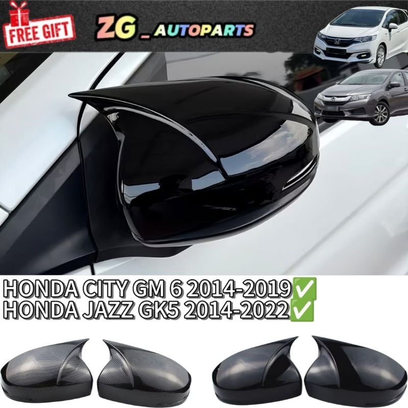 HONDA CITY GM6 JAZZ GK5 2014-2019 SIDE MIRROR COVER M5 BULL SHAPE ...