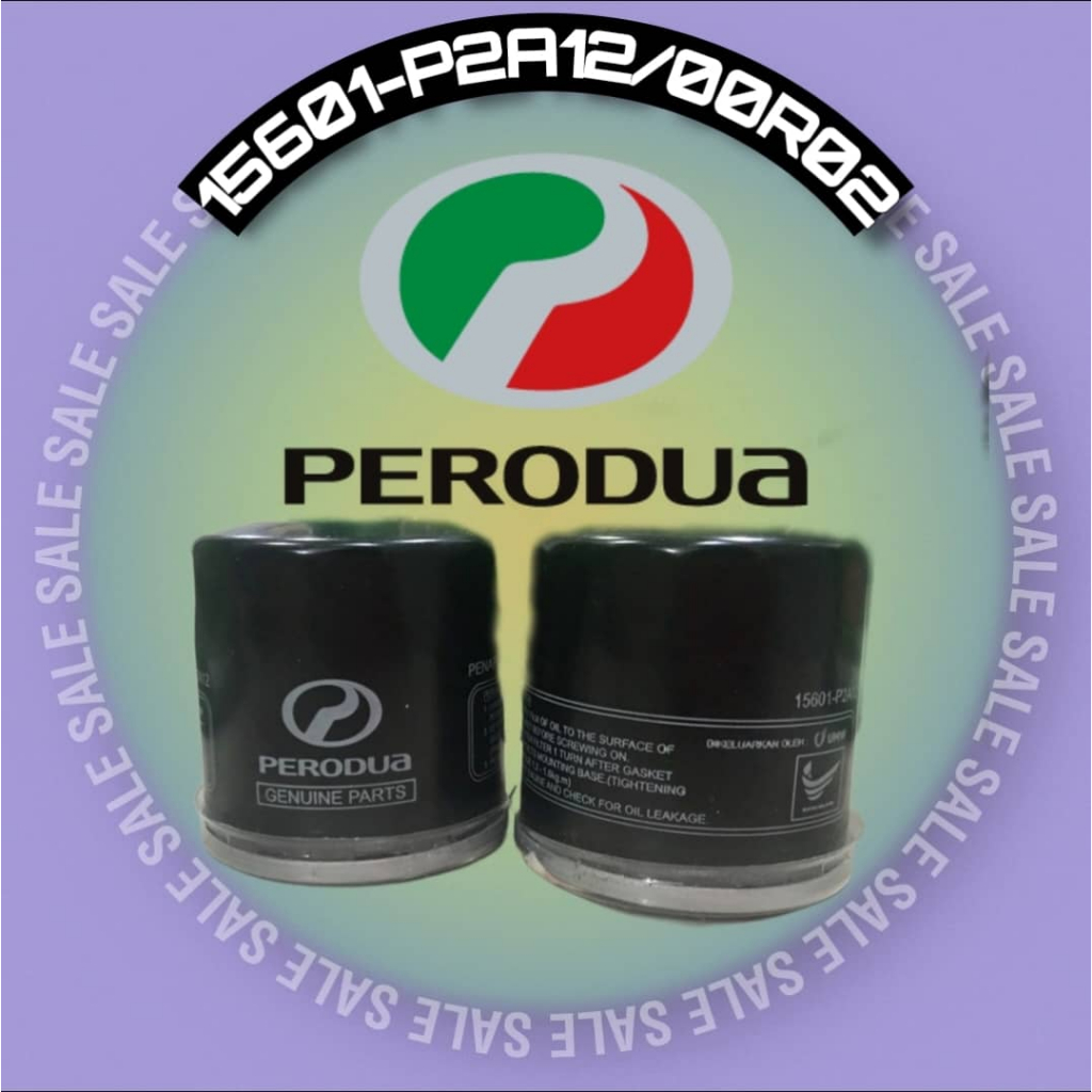 Original Perodua Oil Filter(15601-00R02/P2A12) for Axia, Bezza, Aruz ...