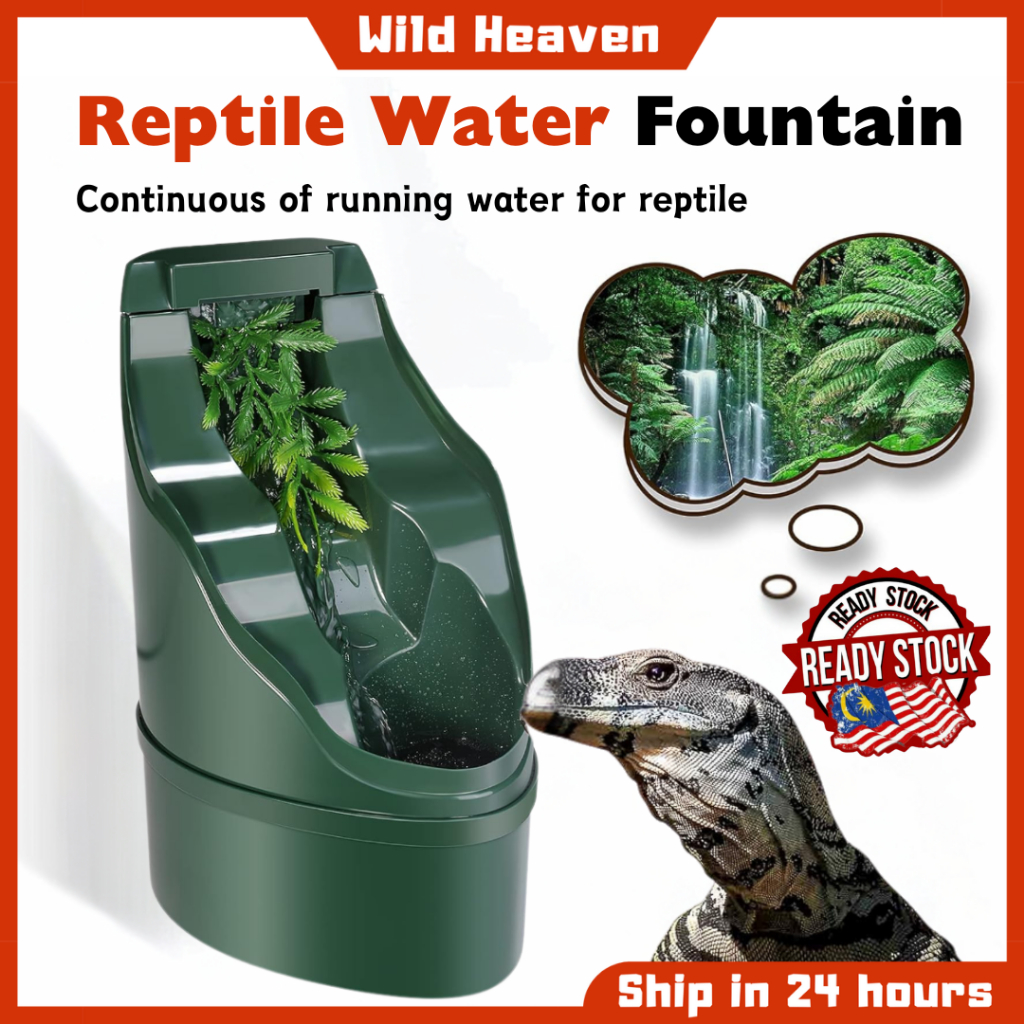 Reptile Water Dispenser Drinking Water Dripper Bowl Fountain Snake ...