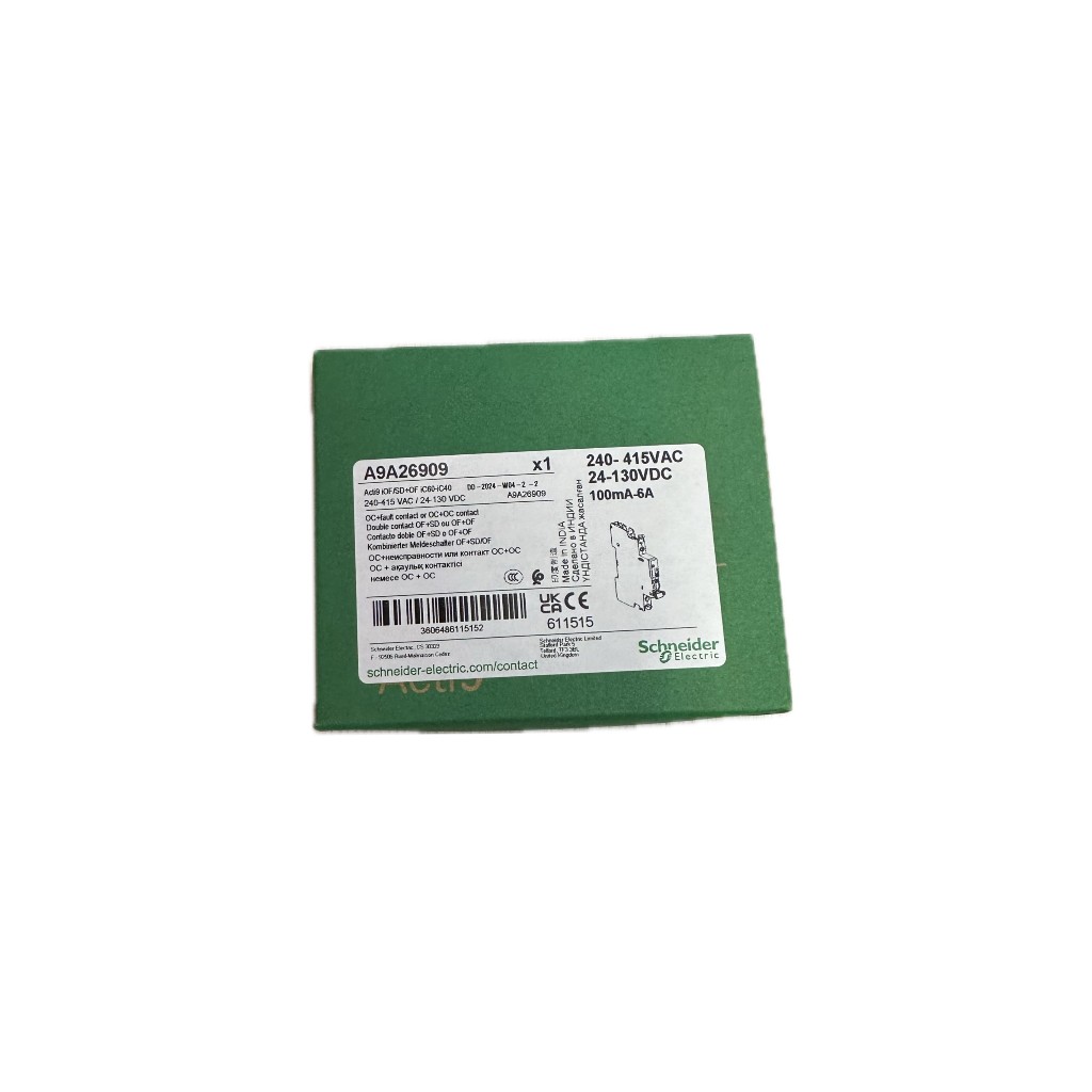 Schneider Electric Auxiliary Contact, 2 Contact, 2 C/O, Clip-On, Acti9 ...