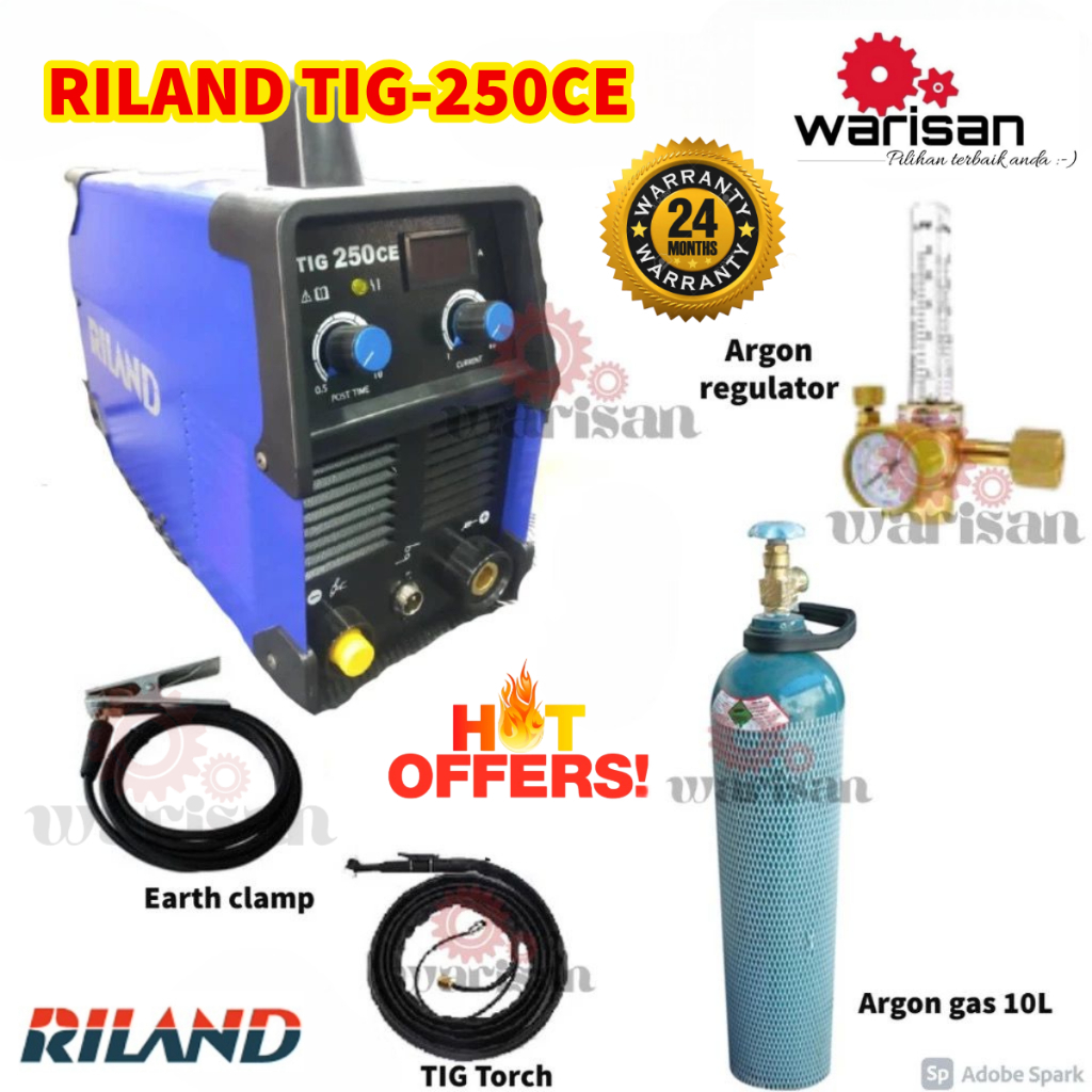 Riland TIG-250CE Welding Machine Complete Set (2 Years Warranty ...