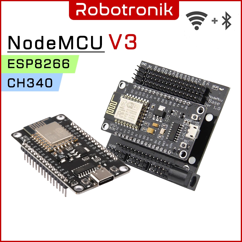 NodeMCU V3 - ESP8266 WiFi, CH340, 4MB Storage - Development Board ESP 8266 Node MCU | Shopee ...