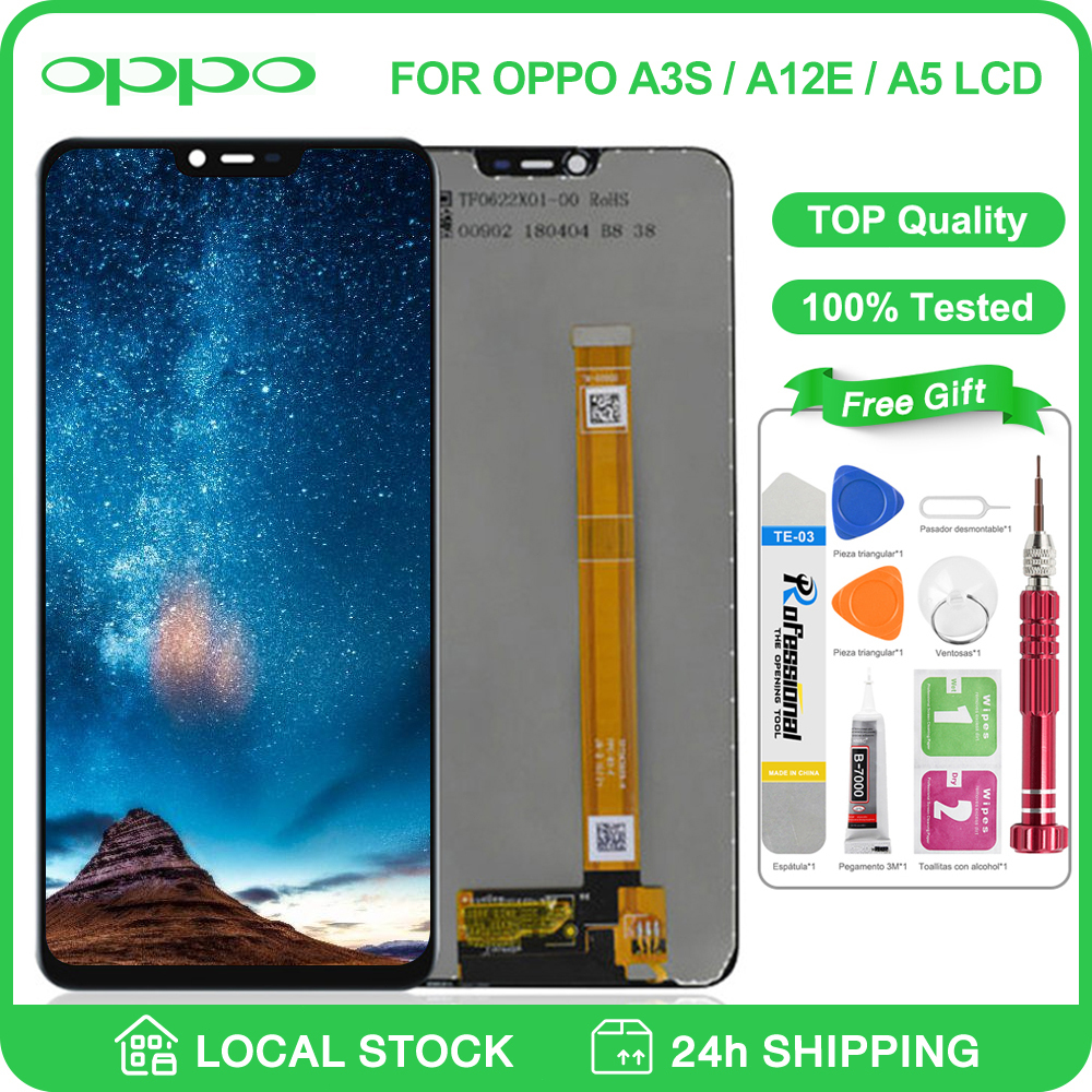 Original LCD With Frame For OPPO A3S/ A12E/ A5 DisplayTouch Screen Digitizer Assembly For OPPO ...