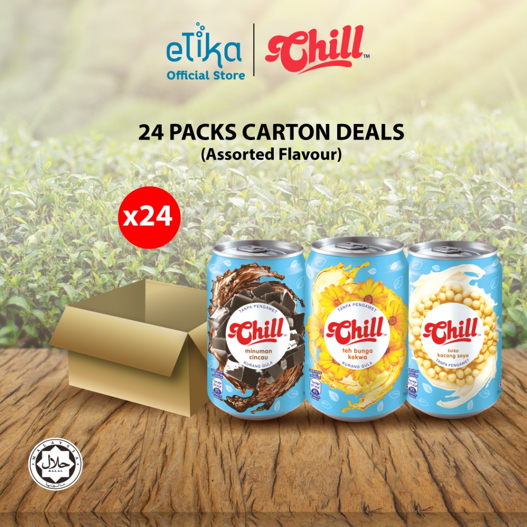 [Carton] Chill Chrysanthemum Tea / Soya Bean / Grass Jelly (300ml x 24 cans) | Shopee Malaysia