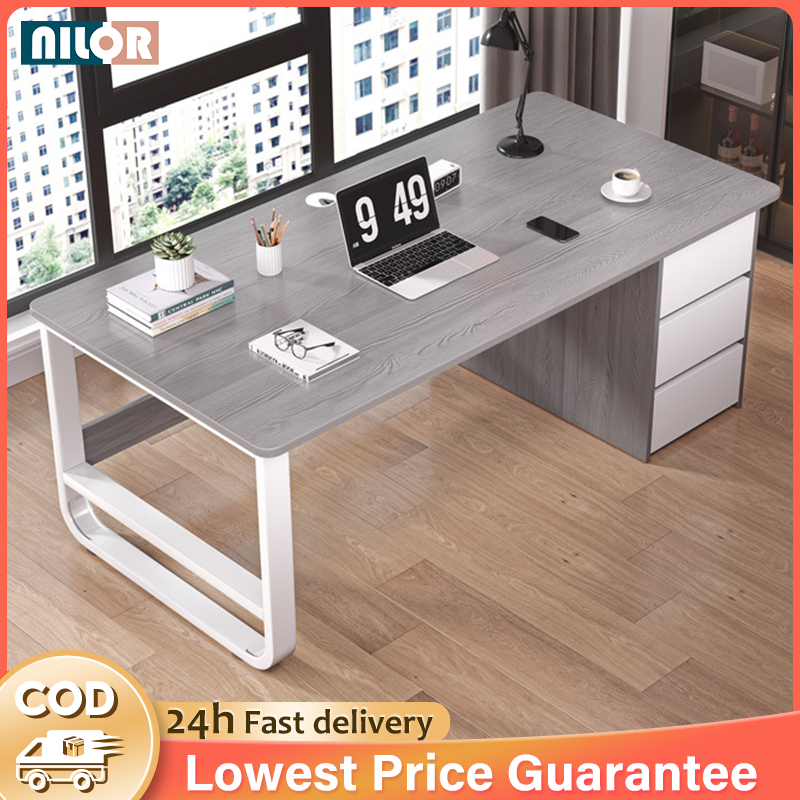Computer Office Desk With Cabinet Study Table Modern Writing Desk ...