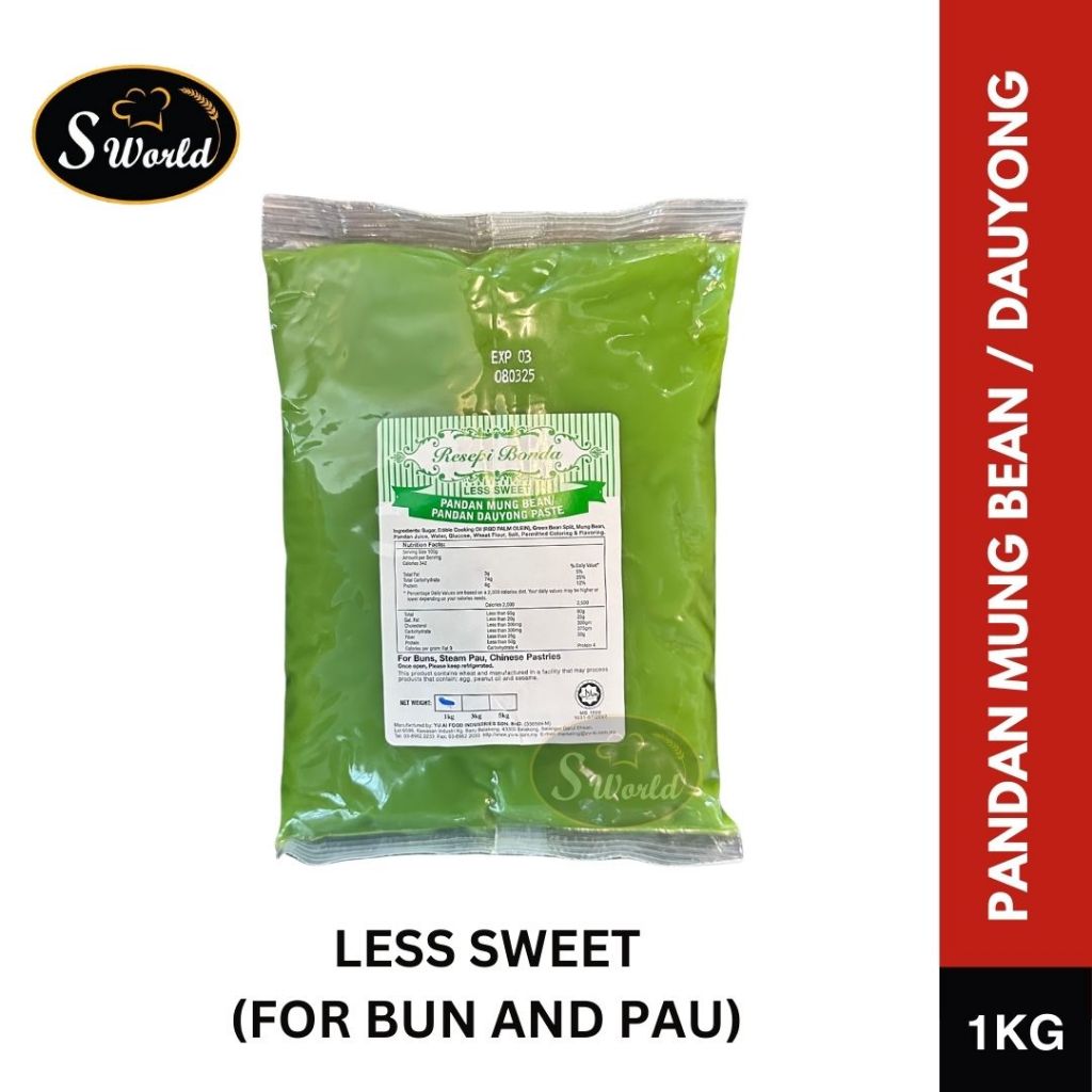Yu Ai Pandan Mung Bean Paste (Dauyong) 斑斓豆蓉馅料 1KG | Shopee Malaysia
