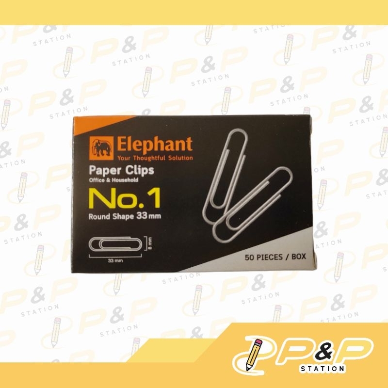 Elephant Round Paper Clip No.1 W:33MM (50piece/box) | Shopee Malaysia