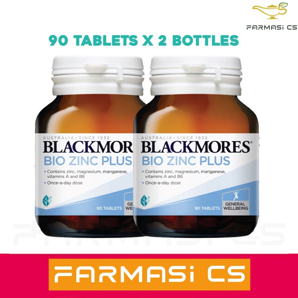 BLACKMORES Bio Zinc Plus 90 tablets x 2 bottles (TWIN) EXP:04/2026 ...