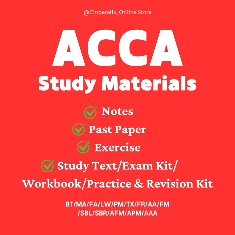 L01_📕🧮 24/25 ACCA Study Materials｜Notes｜Past Paper｜BT MA FA LW PM TX FR ...