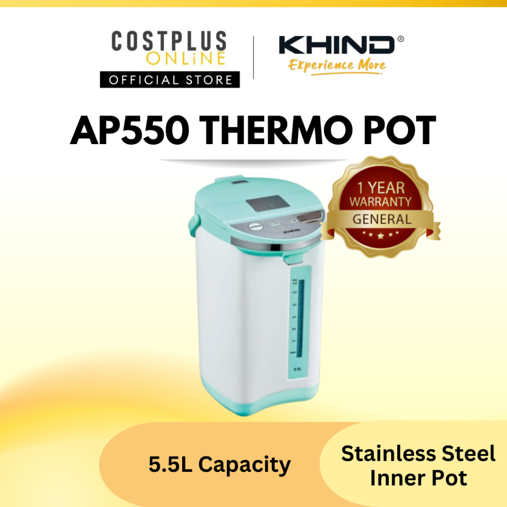 Khind AP550 5.5L Thermopot & Instant Boiler – Stainless Steel with Keep ...