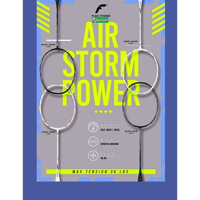【ORIGINAL】Flex Power Air Storm Power (Max 36lbs) 【FREE INSTALL STRING 4 ...