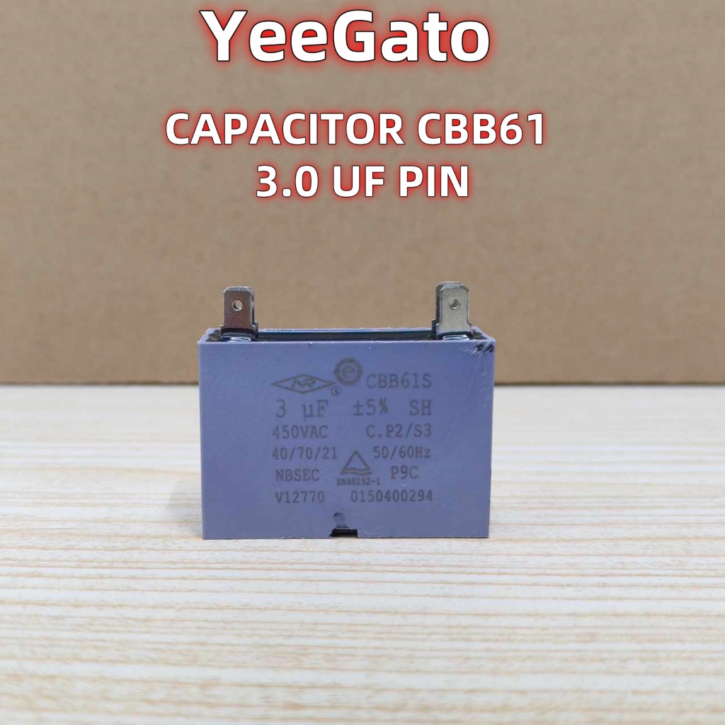 [3.0 UF] 4PIN CBB16 CAPACITOR ELECTRICAL COMPONENT STARTING RUNNING ...