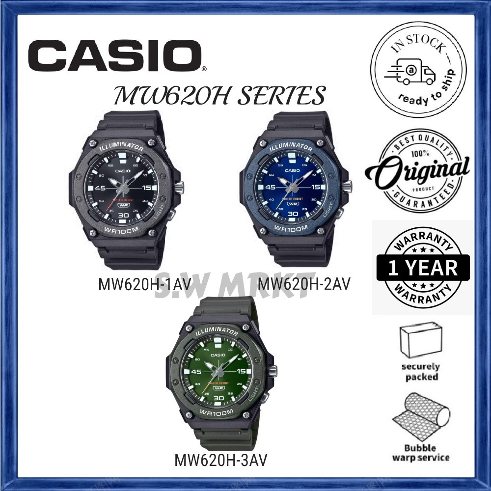 Casio MW-620H-1AV/2AV/3AV Analog Watch | Shopee Malaysia