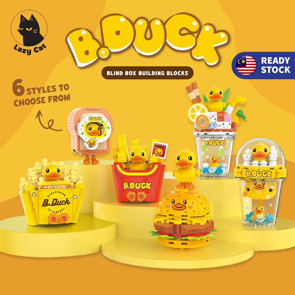 Blind Box Mini Cute Cartoon Duck Nano Bricks Building Blocks Toys ...