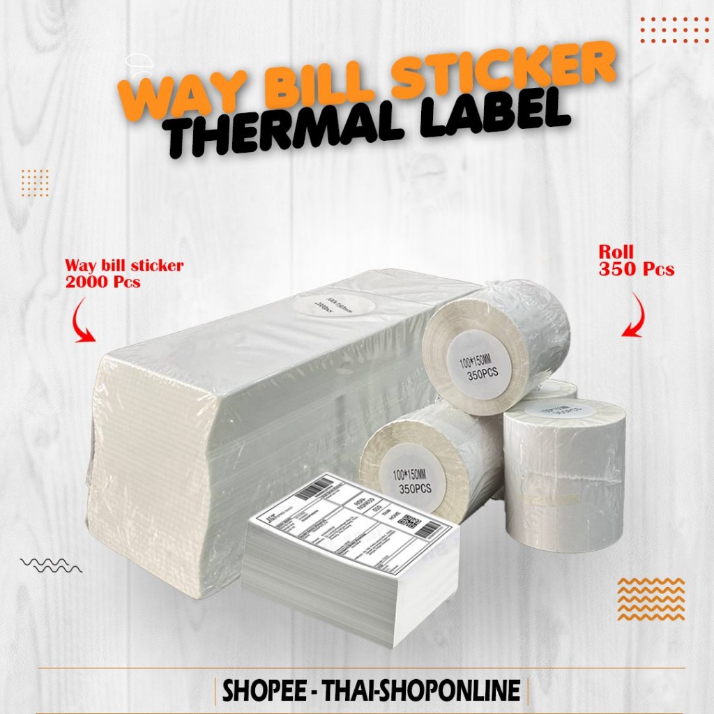 Thermal Paper Label Sticker AWB Shipping Courier Airway Bill ...