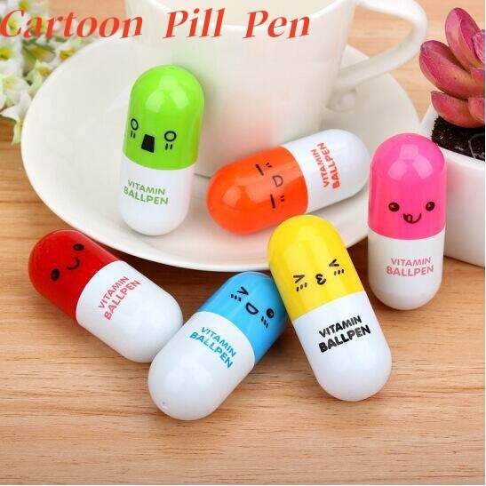 Mini Vitamin Ball Pen Portable Cute Capsule Pill Ballpoint Pens ...