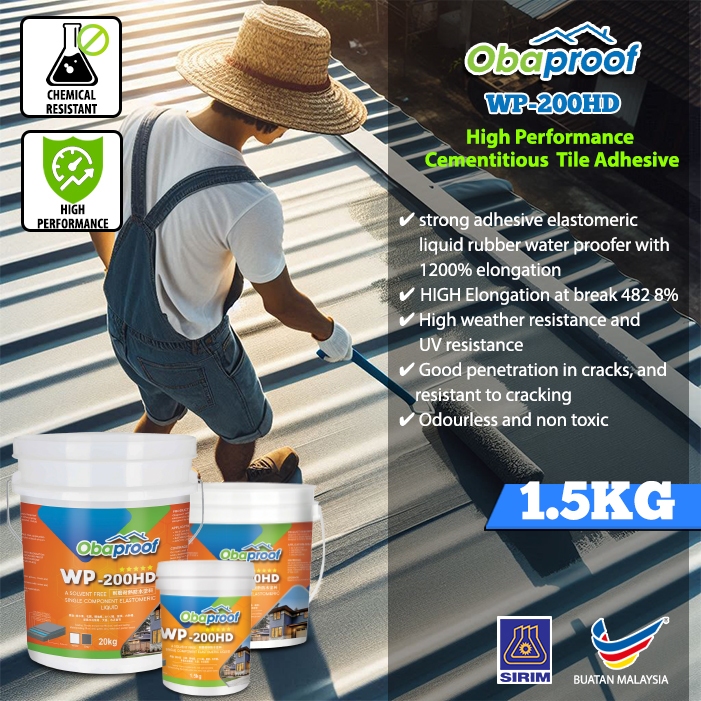 OBAPROOF 1KG WP-200HD High Elastomeric Waterproofing Coating Roof ...
