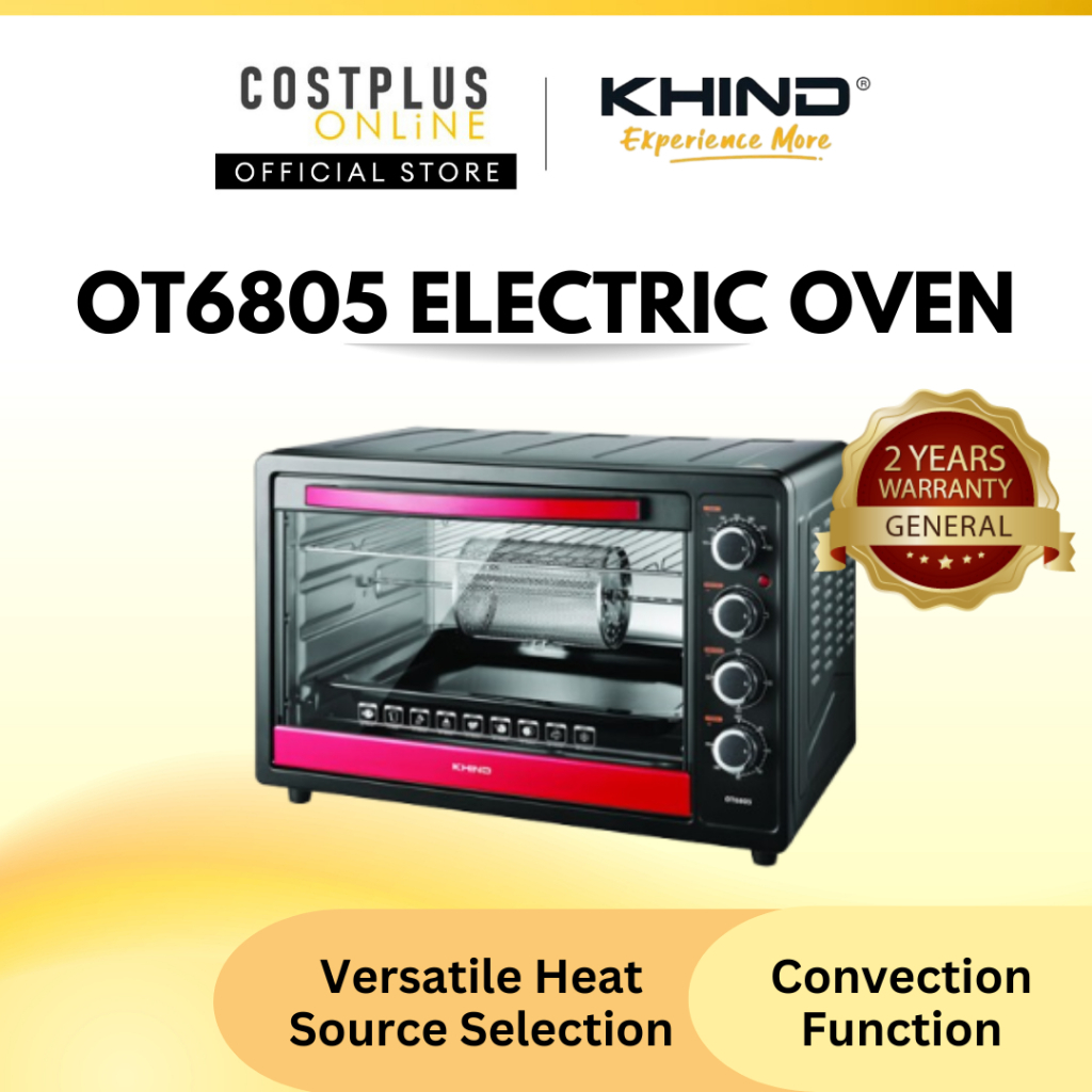 Khind OT6805 68L Electric Oven - Big Oven, Versatile Heat Source ...