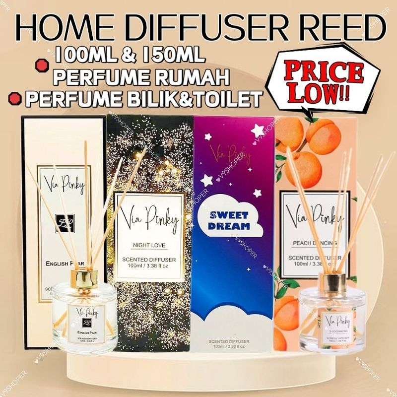 Via Pinky Reed Diffuser Stick Perfume Pewangi Rumah Bilik Toilet ...