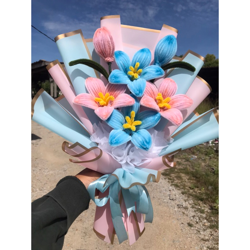 bouquet kawat bulu/bouquet murah/bunga tangan/handmade/bouquet/bunga ...