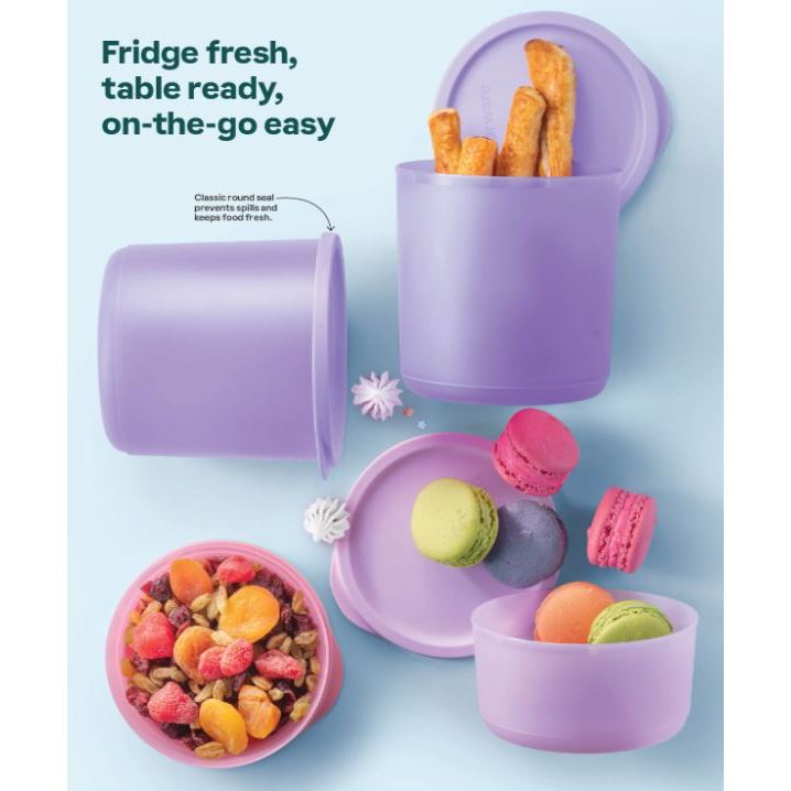 Tupperware Cubix Round Medium Set (8pcs) | Shopee Malaysia