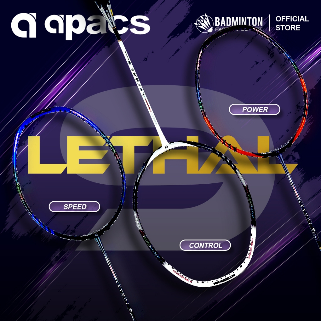 【EXCLUSIVE MODEL】 APACS Lethal 9 Power / Control / Speed Badminton ...