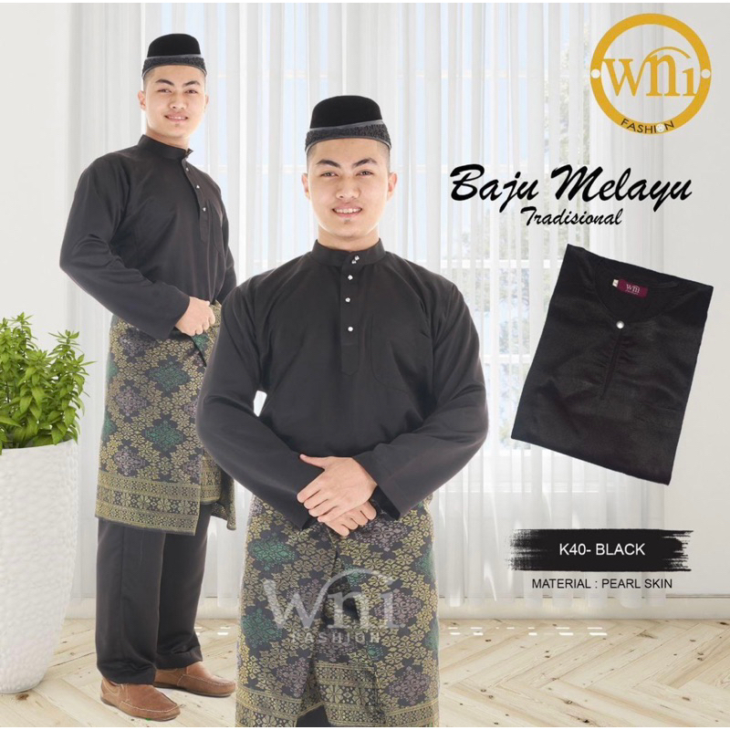BAJU MELAYU TRADISIONAL BLACK / HITAM | Shopee Malaysia