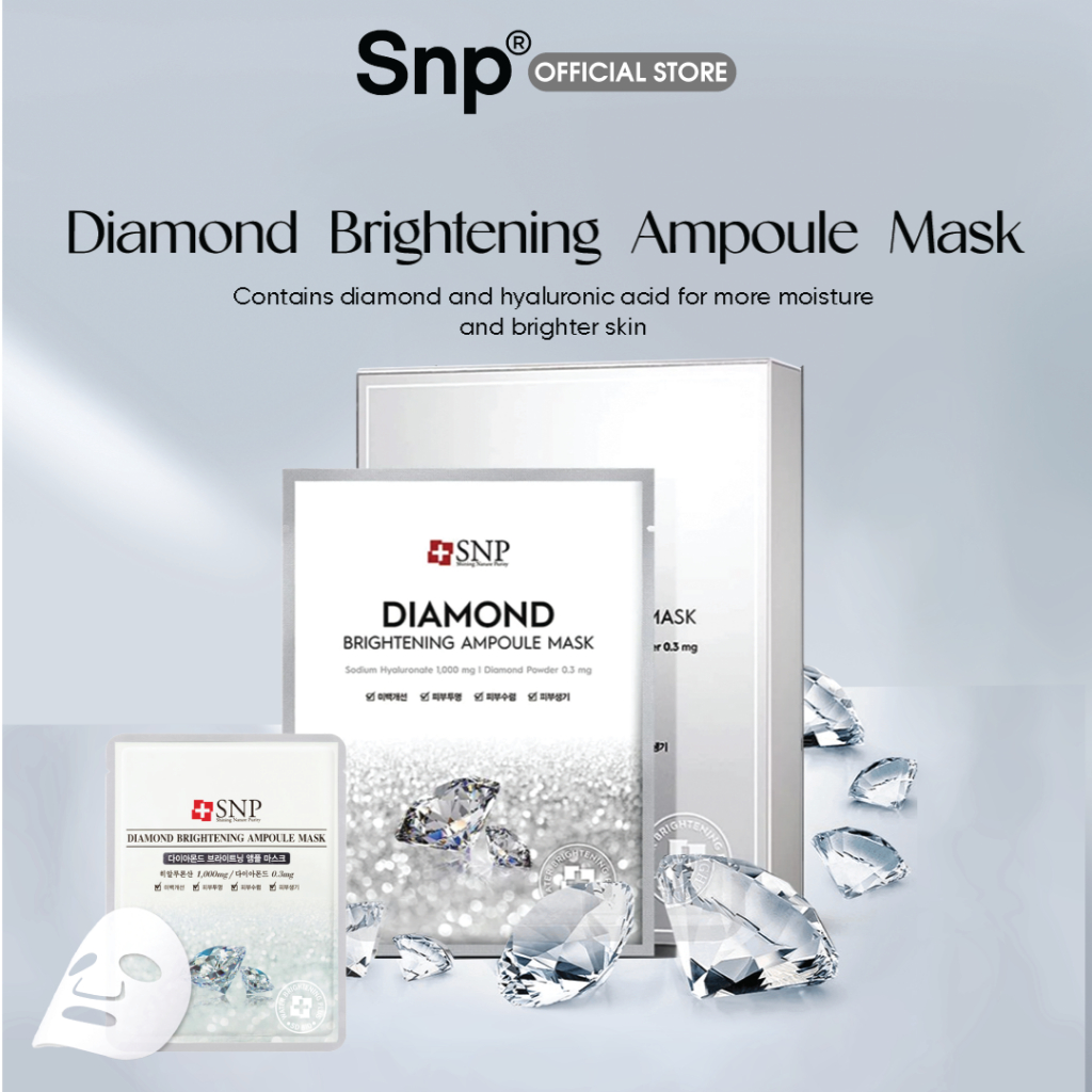 SNP DIAMOND BRIGHTENING AMPOULE MASK 5S | Shopee Malaysia