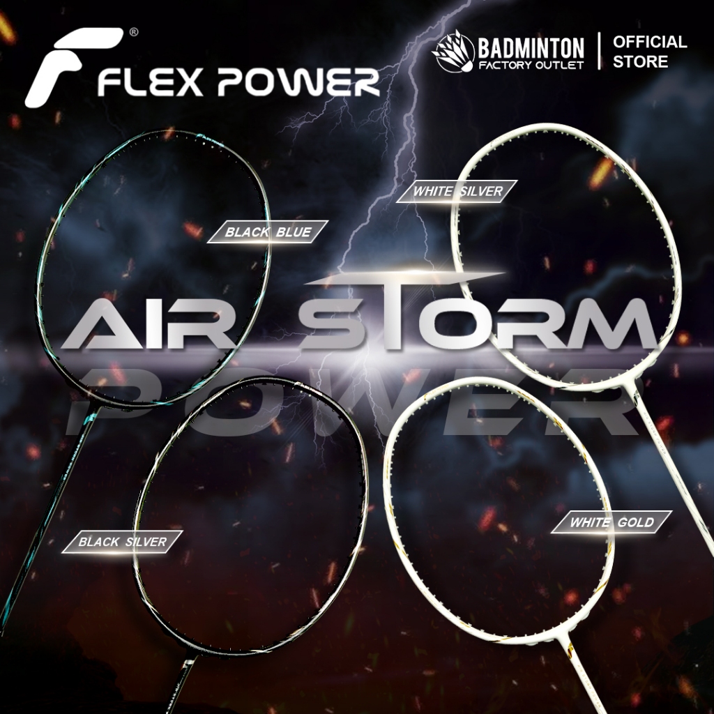 FLEX POWER Air Storm Power Series Badminton Racket | 4UG1 | Max Tension ...