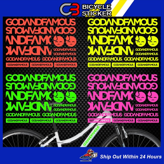 Godandfamous bicycle sticker Godand famous sticker / SB05 | Shopee Malaysia