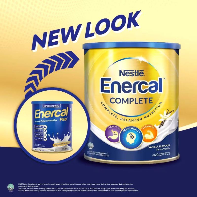 Nestle Enercal Complete Vanilla 850g /400g | Shopee Malaysia
