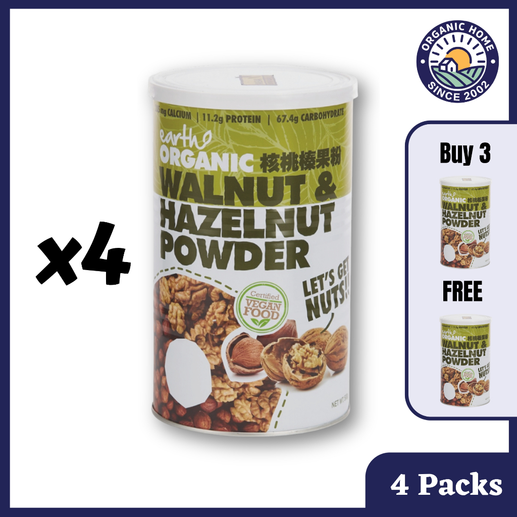 4x Earth Living Organic Walnut & Hazelnut Powder 有机榛果核桃粉 500g | Shopee ...