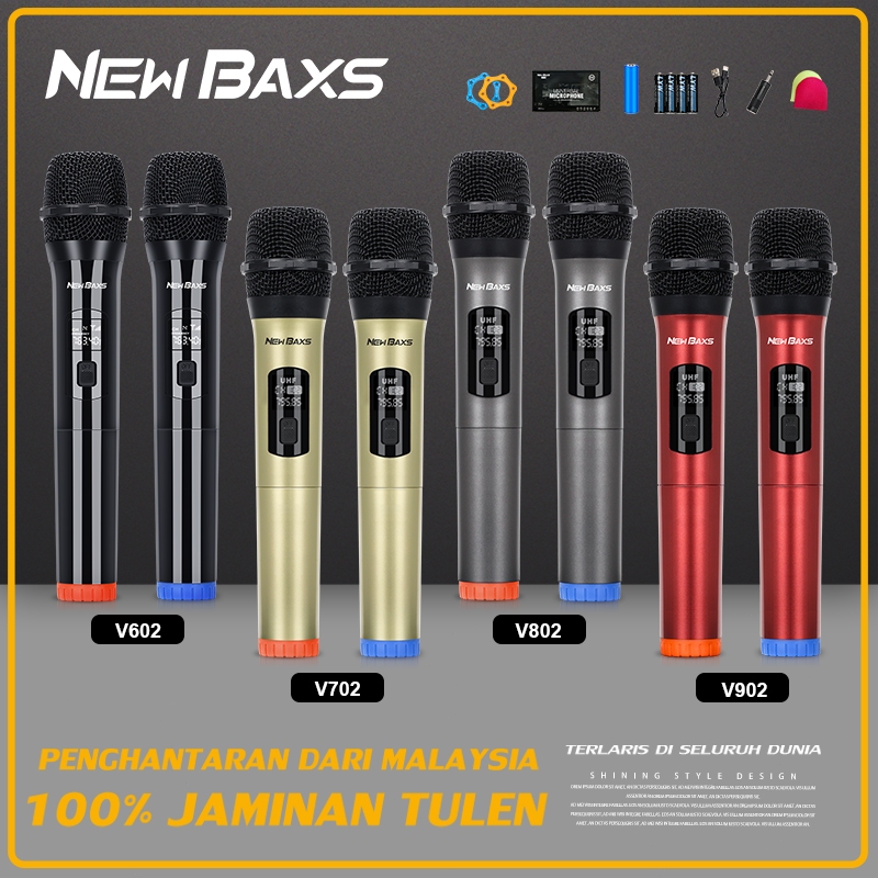 New Baxs Professional UHF V602/V702/V802/V902 Handheld wireless microphone frequency supports ...