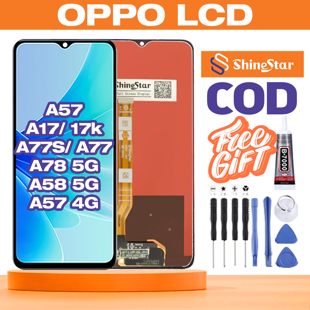 ShineStar LCD Display for OPPO A57/ A17/ A77/ A17k/ A77s/ A78 5G/ A58 ...