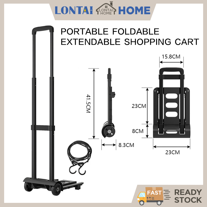 LONTAI Versatile Heavy Duty Portable Foldable Extendable Shopping Cart ...