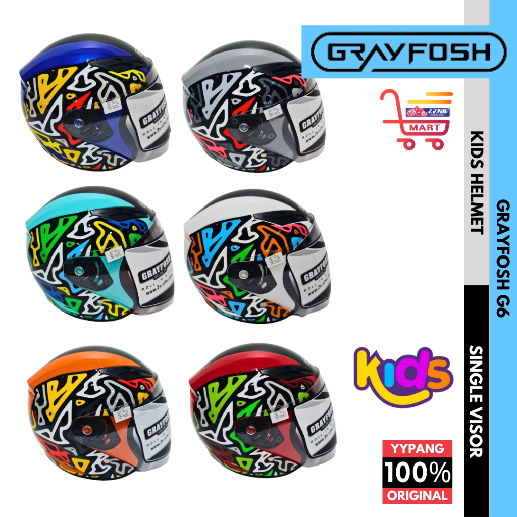 GRAYFOSH G6 (HELMET KANAK-KANAK)(KIDS HELMET) | Shopee Malaysia